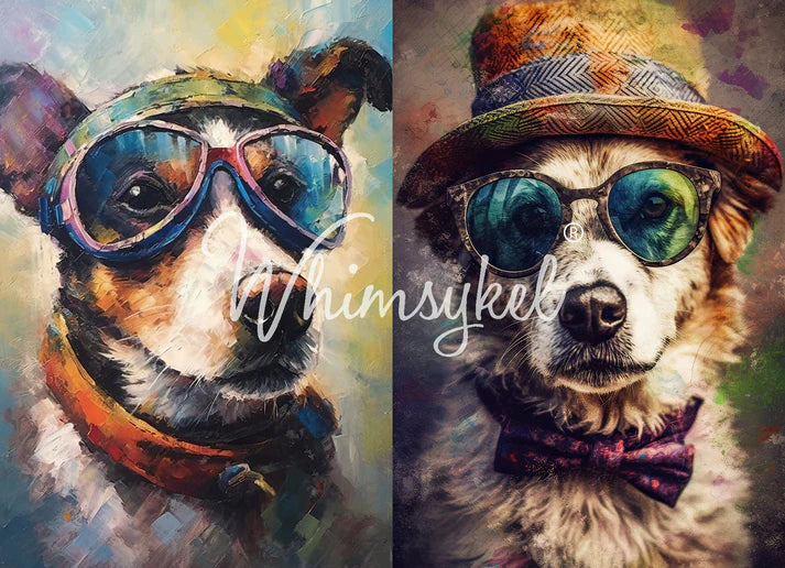 Rascal Dog Duo | 18lb Decoupage Tissue – Piglet's Closet