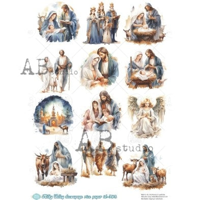 Nativity Minis #793 | A4 Rice Paper – Piglet's Closet